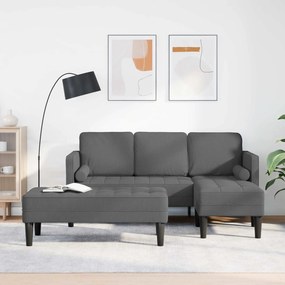 Set pohovek 2 ks Tmavě šedá Polyester 3329253
