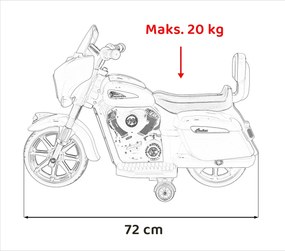 Ramiz Dětská motorka Chopper INDIAN bílá
