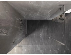 Mexen Lunar-B L, sklápěcí sprchový kout levý 100 x 80 cm, 8mm čiré sklo, chromový profil, 832L-100-080-01-00-L