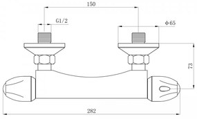 Baterie termostatická sprchová univerzální, chrom