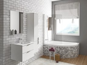 Ravak CVSK1 ROSA 160/170 L 7QLS0100Y1 vanová zástěna bílá+transparent