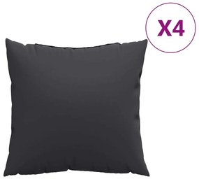 vidaXL Dekorační polštáře 4 ks černé 50 x 50 cm textil