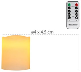 Monzana LED voskové svíčky 12 ks s dálkovým ovládáním 107579