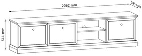 Obývací stěna LUCCA b | 4 díly | sestava A | 396 cm + 146 cm | bílá
