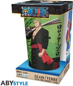 One Piece Sklenička Zoro 400 ml Vícebarevná