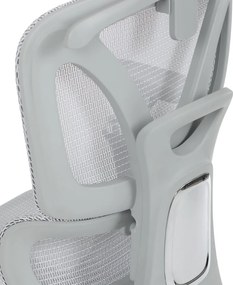 Kancelářská ergonomická židle PORTE — síťovina, šedá
