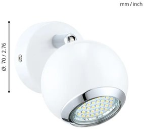 EGLO 31001 - LED Bodové svítidlo BIMEDA 1xGU10/3W LED