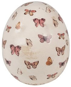 Dekorace keramické vajíčko s motýlky Butterfly Paradise L – 14x16 cm