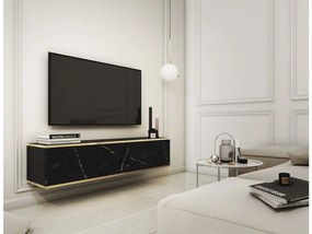 Televizní stolek ELON 1 - černý / černý mramor