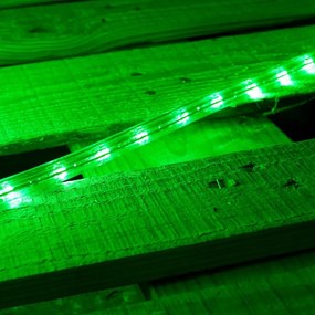 Easy Fix světelná LED hadice venkovní, 50 m, zelená, 1500 diod, čirý kabel, IP44, cívka