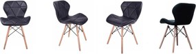 Jídelní židle EKO černé 4 ks - skandinávský styl