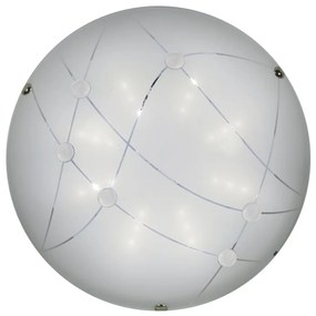 Bílo-zelené LED stropní svítidlo se skleněným stínidlem ø 30 cm Duca – Candellux Lighting