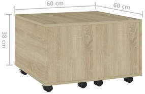 vidaXL Marketos Konferenční stolek dub sonoma 60 x 60 x 38 cm kompozitní dřevo