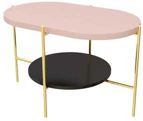 Konferenční stolek ARENA, 80x50x50, růžová/zlatá