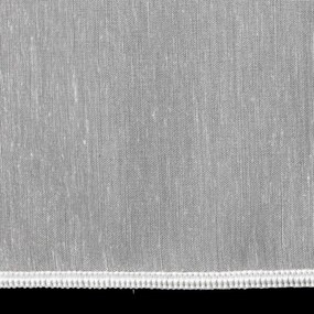 Českomoravská textilní voálová záclona PEGGIE 11 hustě tkaná bez vzoru, s olůvkem, bílá, výška 260cm ( v metráži)