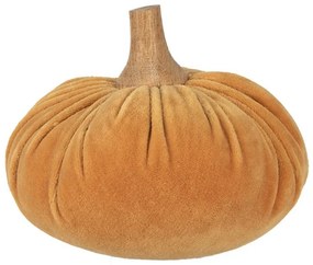 Oranžová textilní dekorace dýně Pumpkin L - Ø 15*12 cm