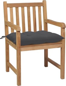 Zahradní židle 8 ks s antracitovými poduškami masivní teak 3073073