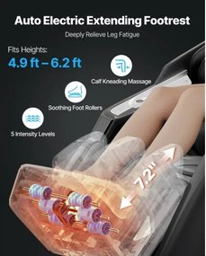 Masážní křeslo Dual-Core 4D+3D pro celé tělo VEVOR