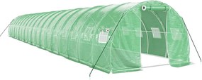 Skleník s ocelovým rámem zelený 54 m² 18 x 3 x 2 m 3188046