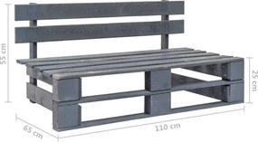 vidaXL Zahradní středová pohovka z palet zeleně impregnovaná borovice [3066485] Barva: Červená, Barva dřeva: Hnědá