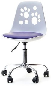 MPT Dětská otočná židle Foot - bílo fialová