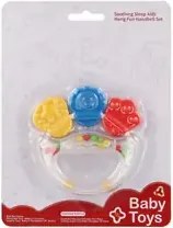 TEDDIES Chrastítko a kousátko 10 cm / Pro nejmenší / Plast a silikon /