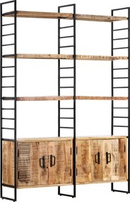 vidaXL 4patrová knihovna 124 x 30 x 180 cm hrubé mangovníkové dřevo [284418]
