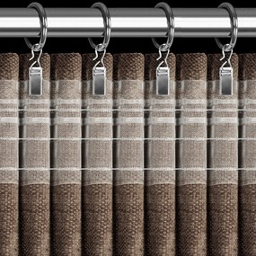 ZATEMŇOVACÍ ZÁVĚS NA PÁSCE NESKA 140X270 CM SVĚTLE HNĚDÝ