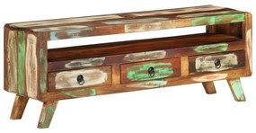 TV stolek vícebarevný 110x30x40 cm masivní recyklované dřevo 337063