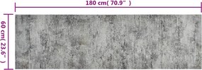 Kuchyňský koberec omyvatelný Beton 60 x 180 cm samet 136571