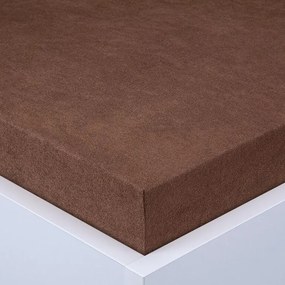 Napínací prostěradlo froté EXCLUSIVE tmavě hnědé 90 x 200 cm