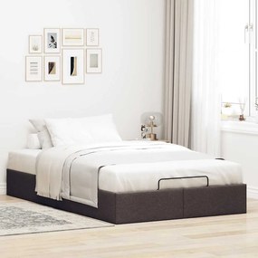Osmanský rám postele bez matrací tmavě šedá 120x190 cm textil 3310864