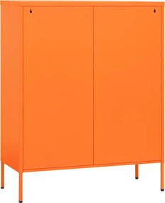 Úložná skříň oranžová 80 x 35 x 101,5 cm ocel 336138