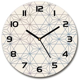 Wallmuralia Skleněné hodiny kulaté Geometrické pozadí fi 30 cm