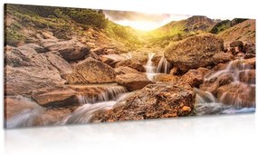 Obraz vysokohorské vodopády