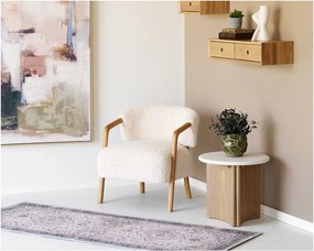 Krémové křeslo z textilie bouclé Dakar – House Nordic