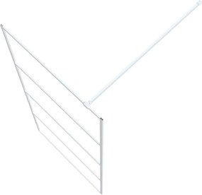 Sprchová zástěna walk-in bílá 90 x 195 cm čiré ESG sklo 152141