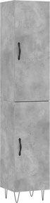 vidaXL Skříň highboard 34,5 x 34 x 180 cm kompozitní dřevo [3198821] Barva: kouřový dub