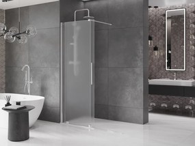 Mexen Velar, sprchová zástěna s posuvnými dveřmi Walk-in 160 x 200 cm, 8mm sklo námraza, chromová, 871-160-000-33-01