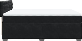 Box spring postel s matrací černá 140x200 cm samet 3288638
