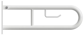 Bemeta HELP: Sklopný úchyt ve tvaru U s držákem TP s krytkou, 900 mm, bílý - 301407293