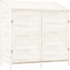 Zahradní kůlna bílá 102 x 52 x 112 cm masivní jedlové dřevo 152183