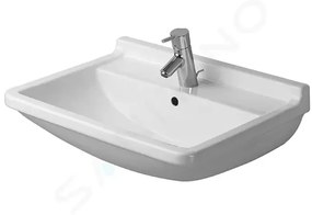 DURAVIT - Starck 3 Umyvadlo 600x450 mm, s přepadem, s otvorem pro baterii, bílá (0300600000)