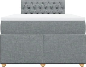 Box spring postel s matrací světle šedá 120x190 cm textil 3288926