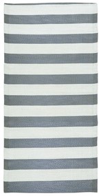 IB LAURSEN Venkovní koberec Grey Stripes 90x180, šedá barva, plast