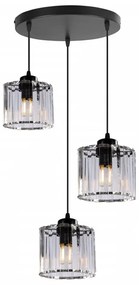 Toolight - ELEGANCE LAMPA SUFITOWA APP210-3CPR KRYSZTAŁ SREBRNA, OSW-08552