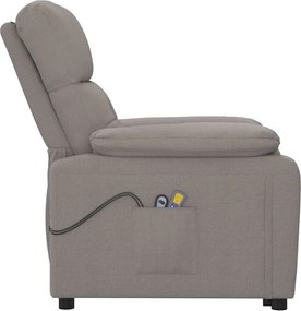 Elektrické masážní křeslo taupe textil 3073820