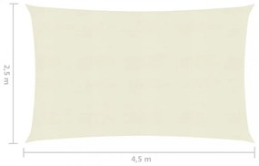 Stínící plachta obdélníková HDPE 2,5 x 4,5 m Dekorhome Šedohnědá taupe