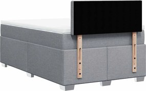 Box spring postel s matrací světle šedá 120x190 cm textil 3285841