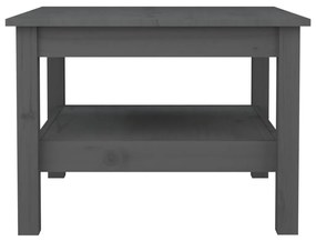 Konferenční stolek šedý 55 x 55 x 40 cm masivní borové dřevo - Default Title